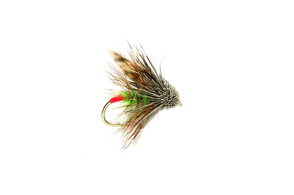 MUDDLER MINI RED ARSED GREEN PETER #10 – Twinpeakesflyfishing