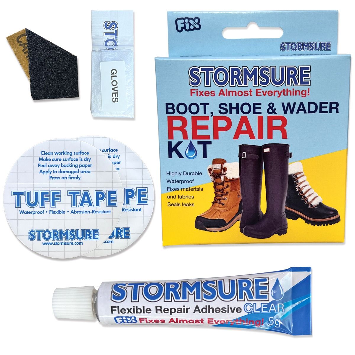 Stormsure - Boot, Shoe and Wader Repair Kit – Twinpeakesflyfishing